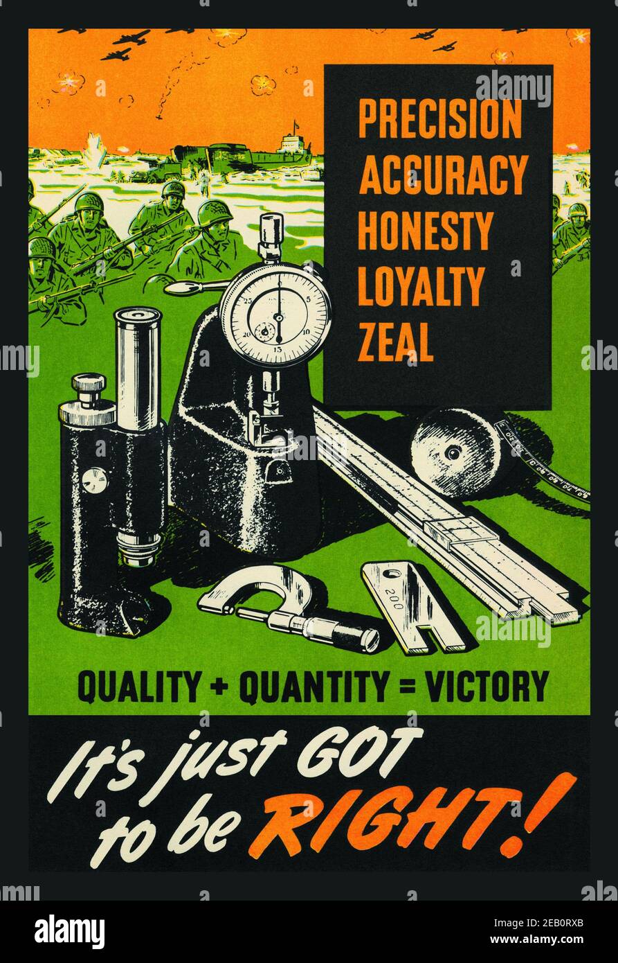 Quality + Quantity = Victory 1944 Stock Photo - Alamy