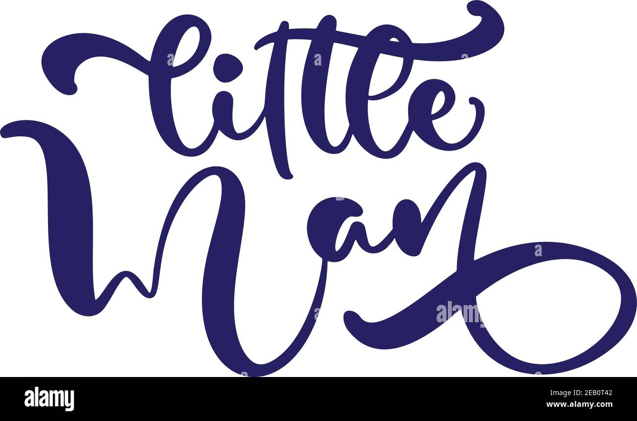 Little man vector calligraphy lettering text. Hand drawn modern and ...