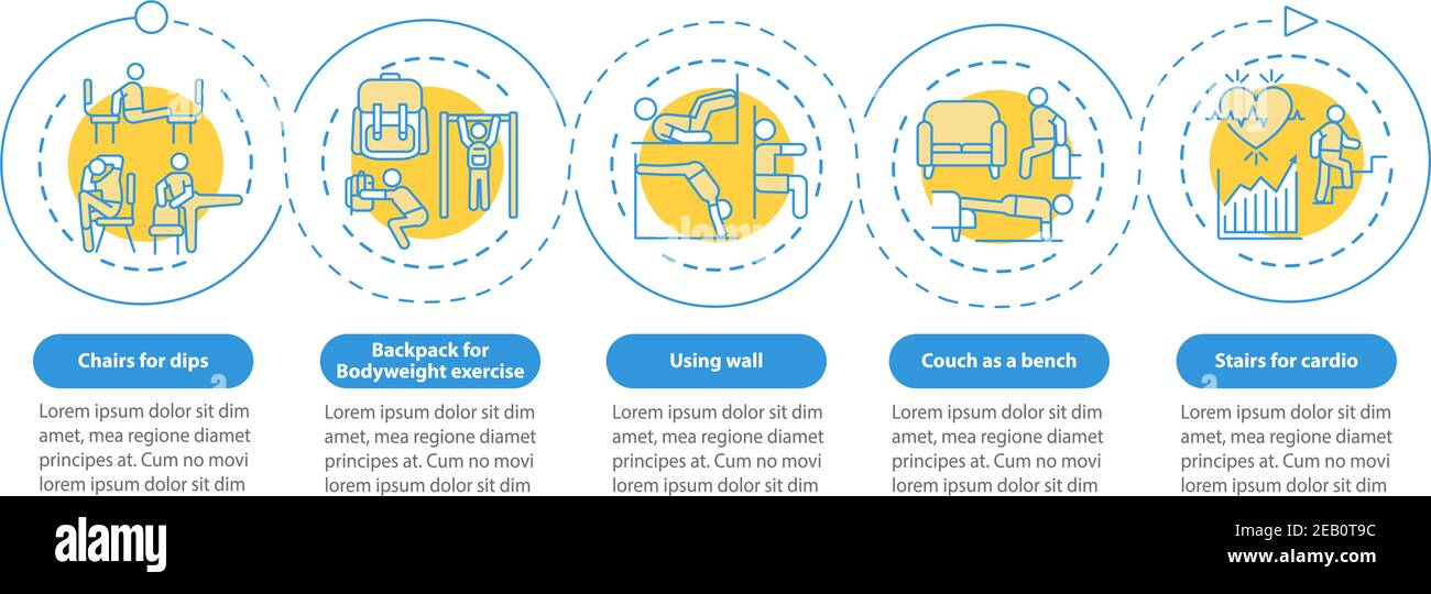 Workout alternatives vector infographic template Stock Vector Image ...