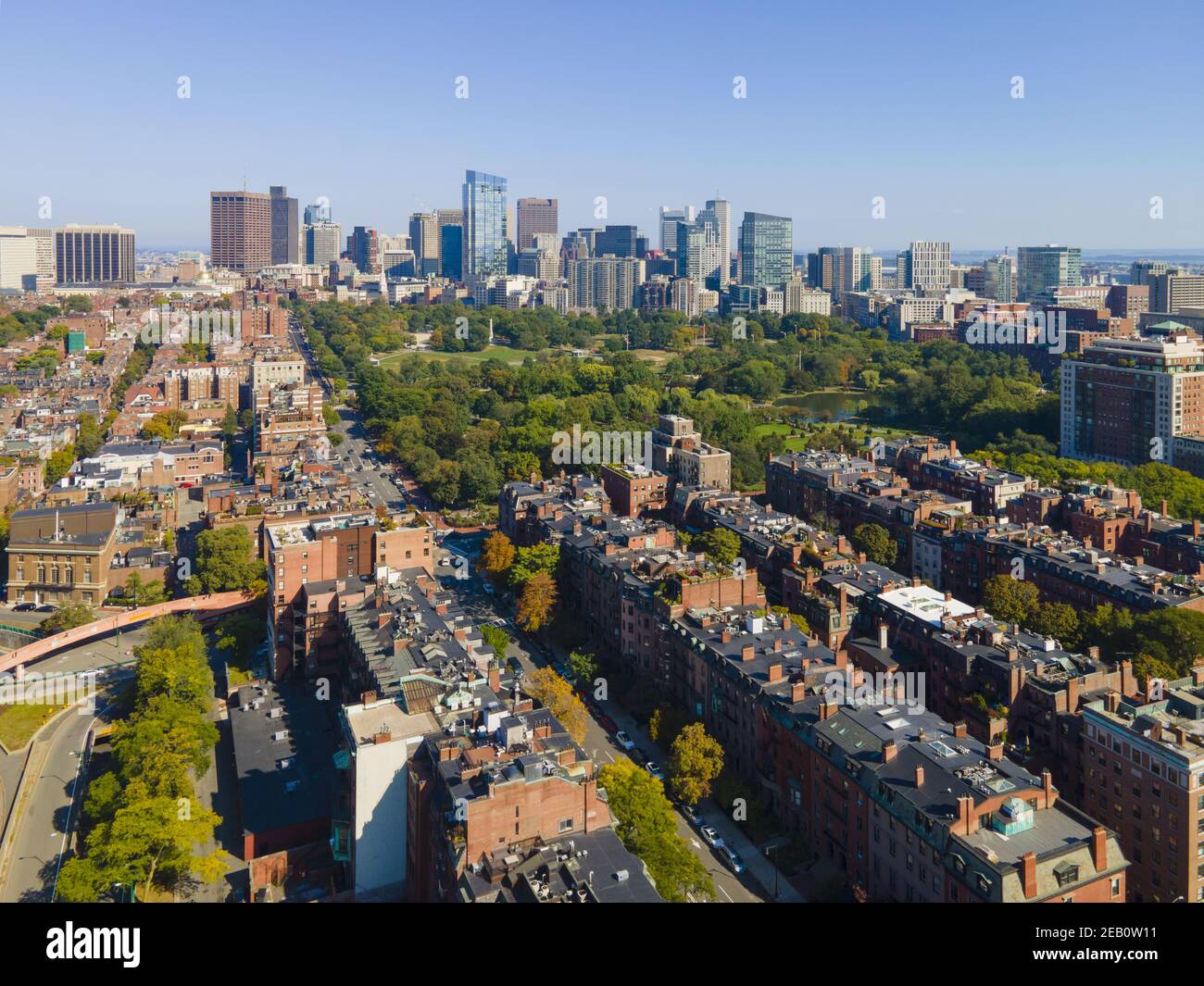 Boston public garden aerial hi-res stock photography and images - Alamy