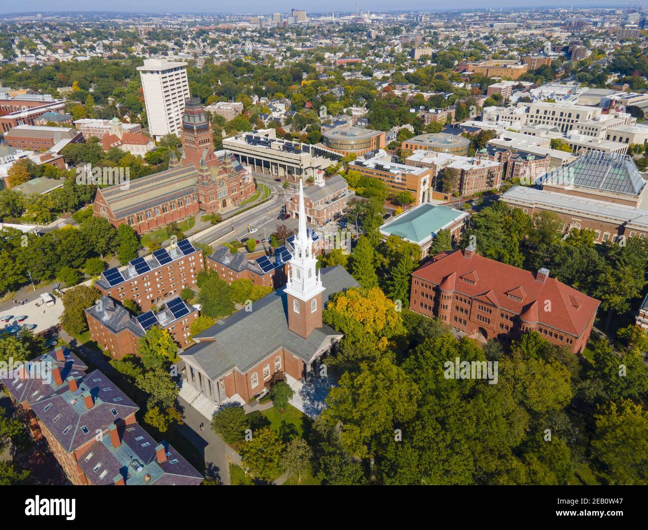 Harvard University Memorial Hall and Memorial Church in Old Harvard ...