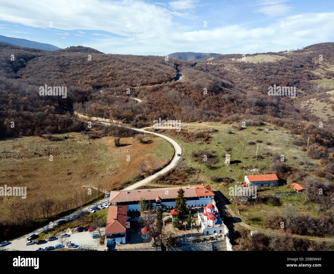 Aerial view medieval kuklen monastery hi-res stock photography and ...