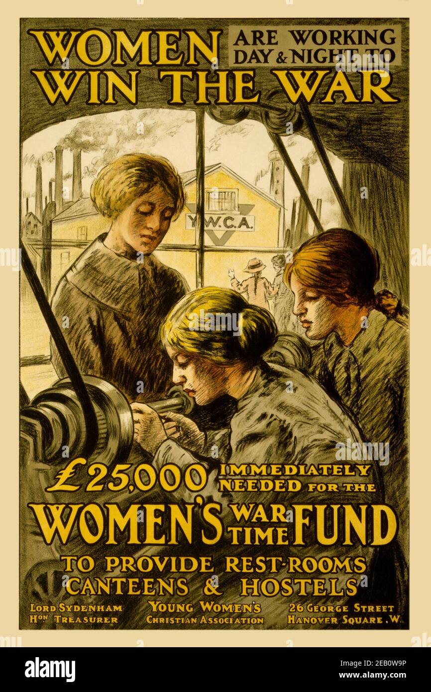 Women are Working Day & Night 1915 Stock Photo - Alamy