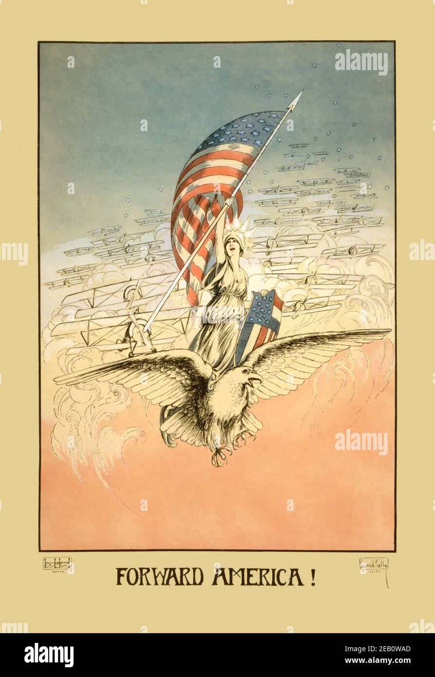 Forward America! 1917 Stock Photo - Alamy