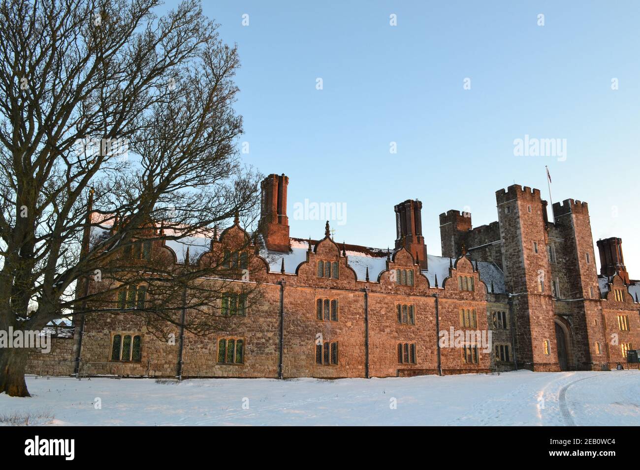 Historic Knole House, a Tudor landmark in Sevenoaks, Kent, in February ...