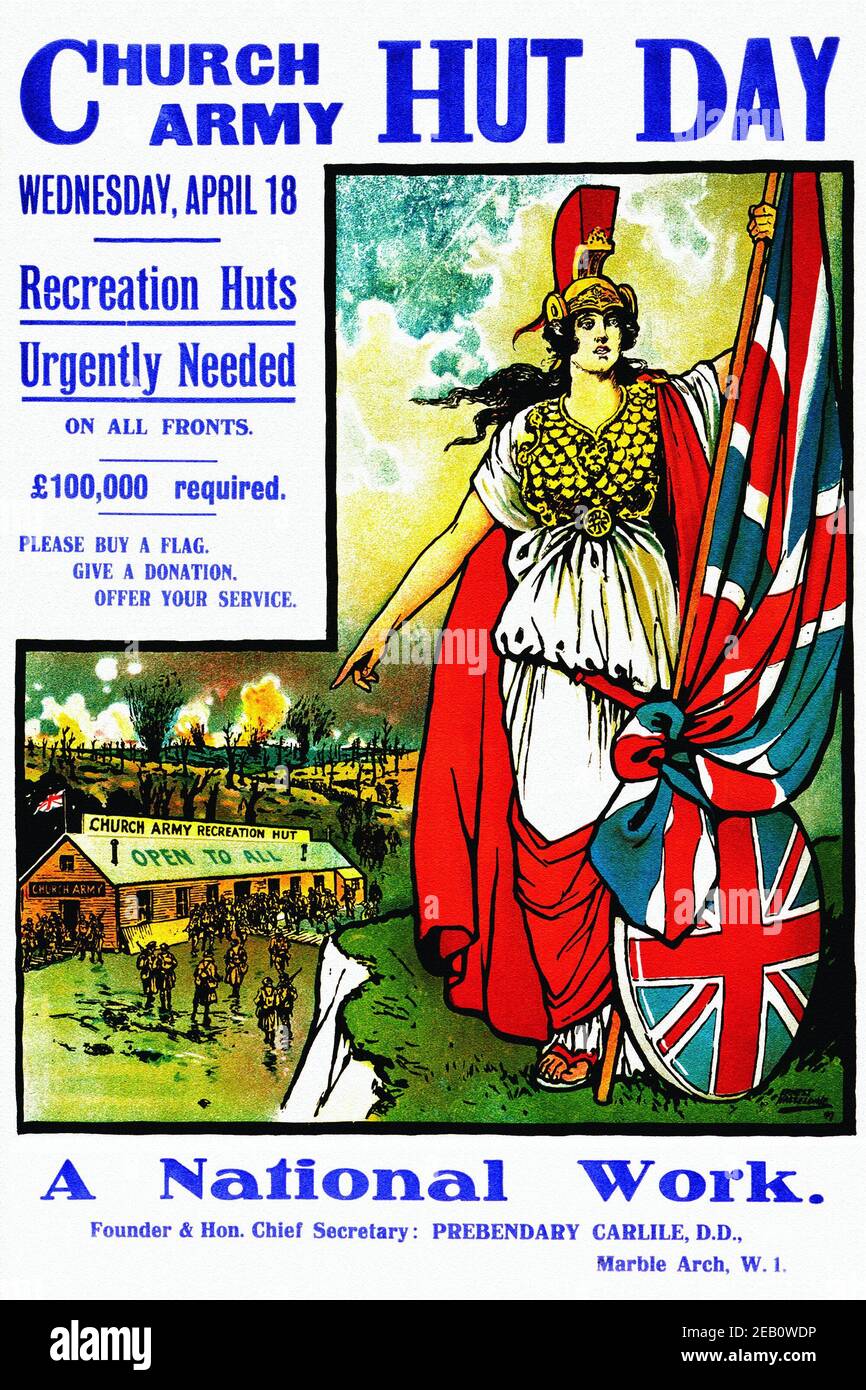 Hut Day; A National Work 1917 Stock Photo - Alamy