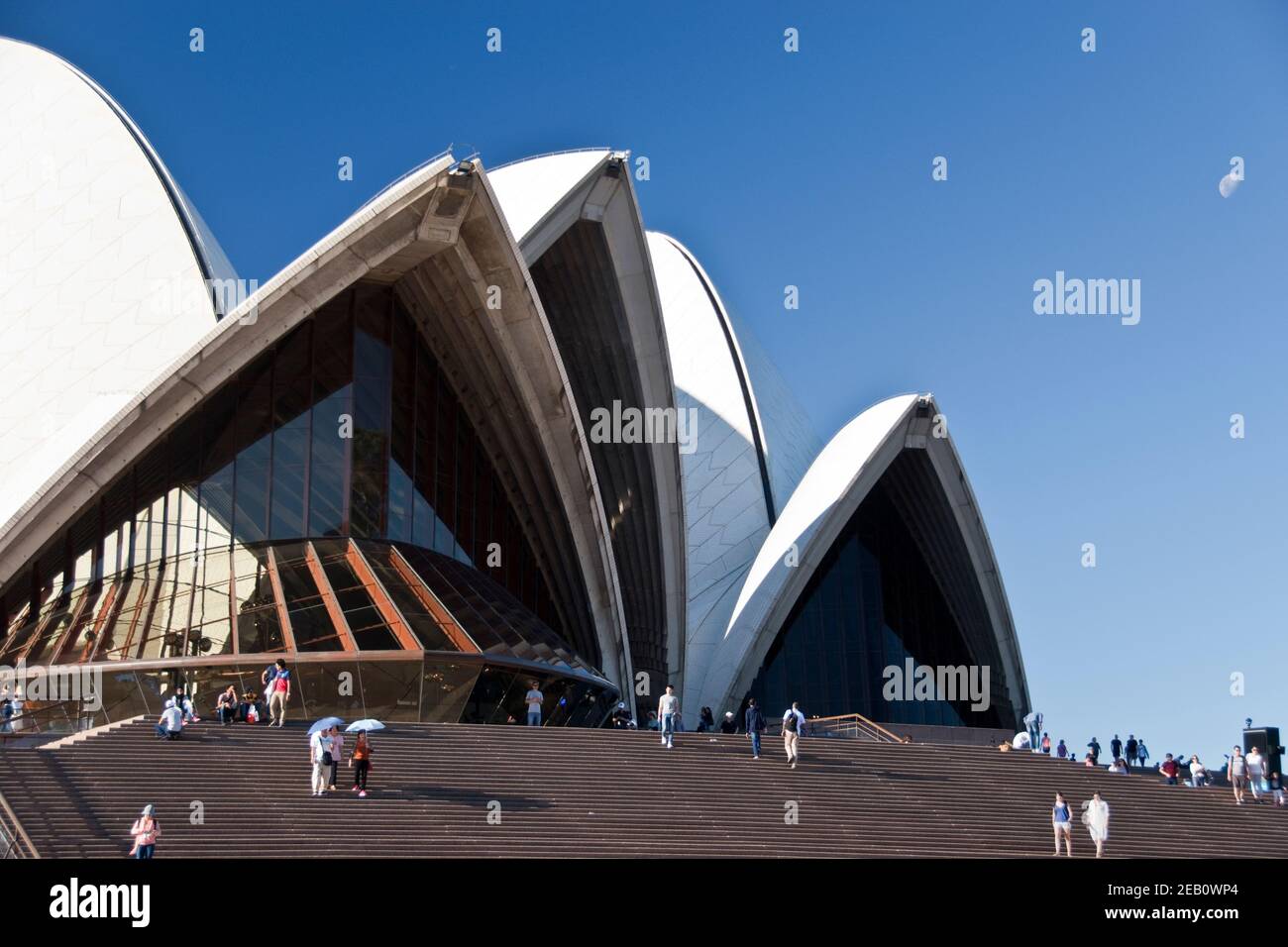 The Sydney Opera House performing arts center at Sydney Harbor, is a ...