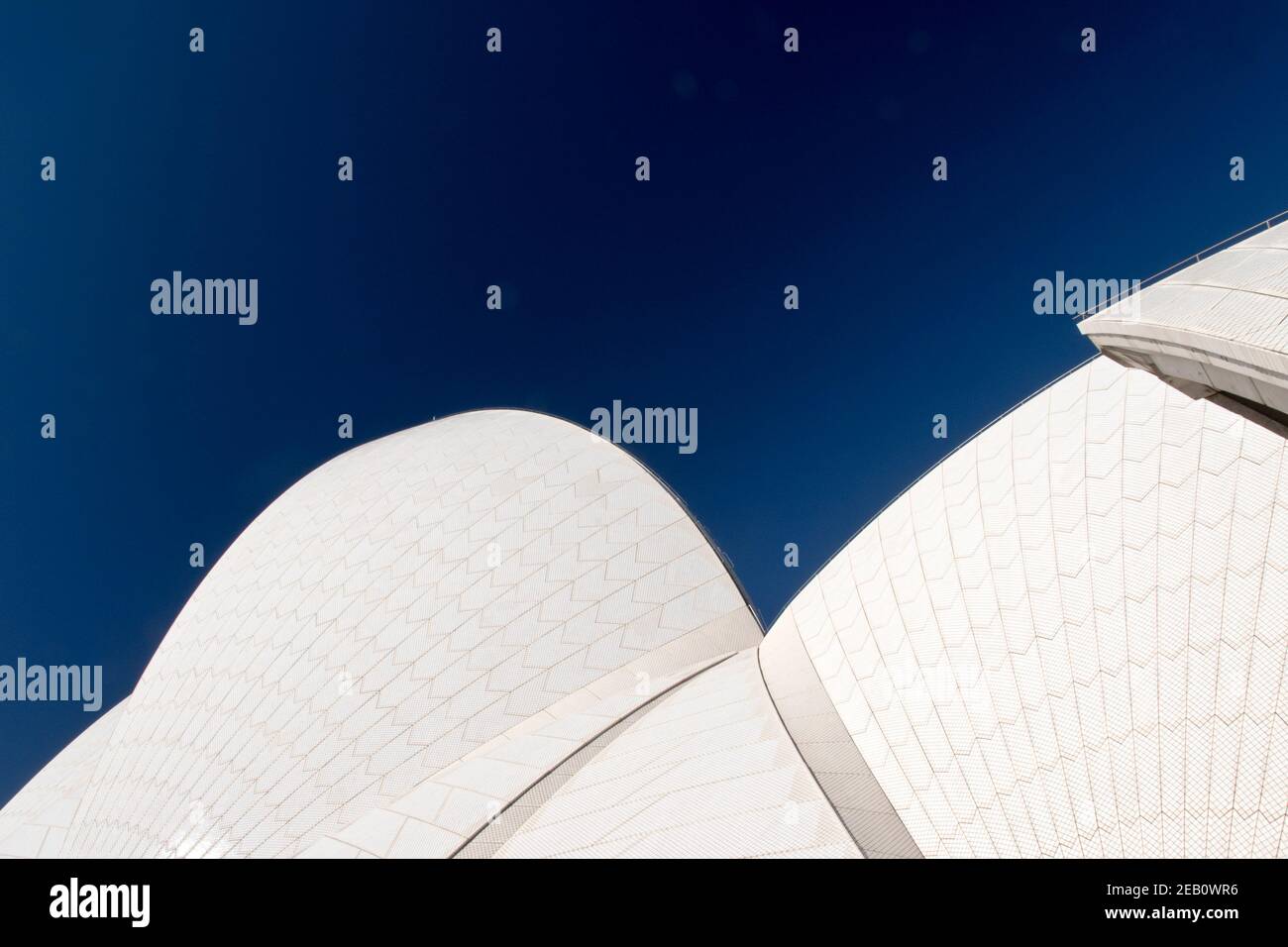 The “shells” of the Sydney Opera House, covered with white tiles ...