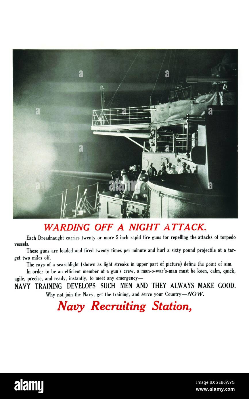 Warding off a night attack 1917 Stock Photo - Alamy