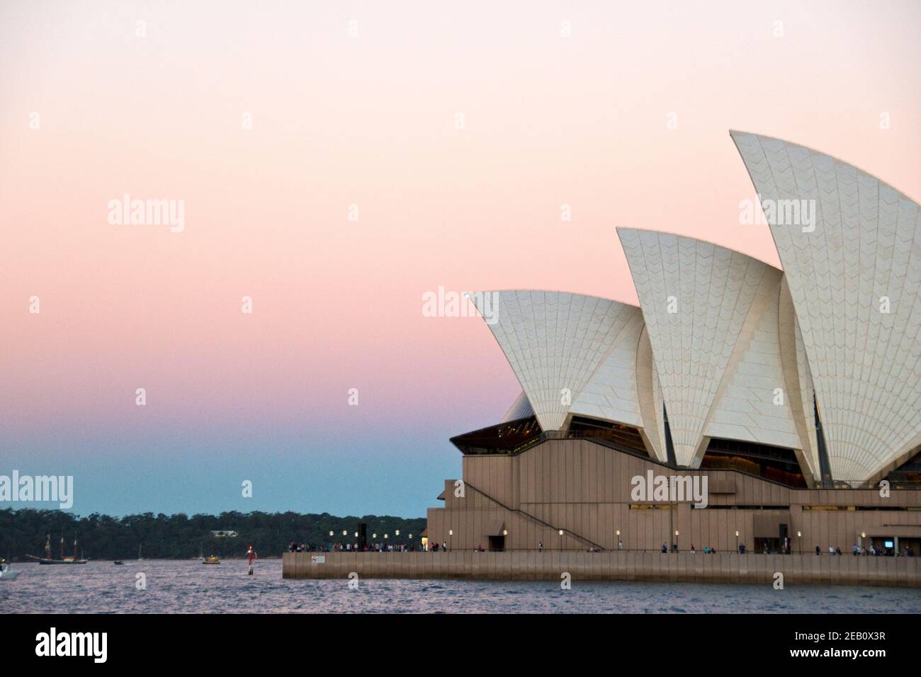 The “shells” of the Sydney Opera House, covered with white tiles ...
