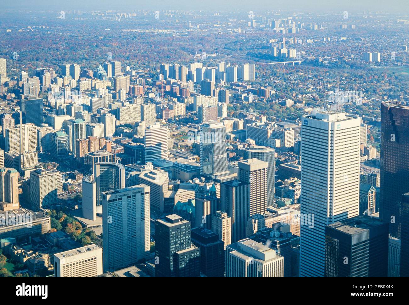 1995 Toronto Canada - Aerial view of Toronto or Toronto Skyline.Toronto ...