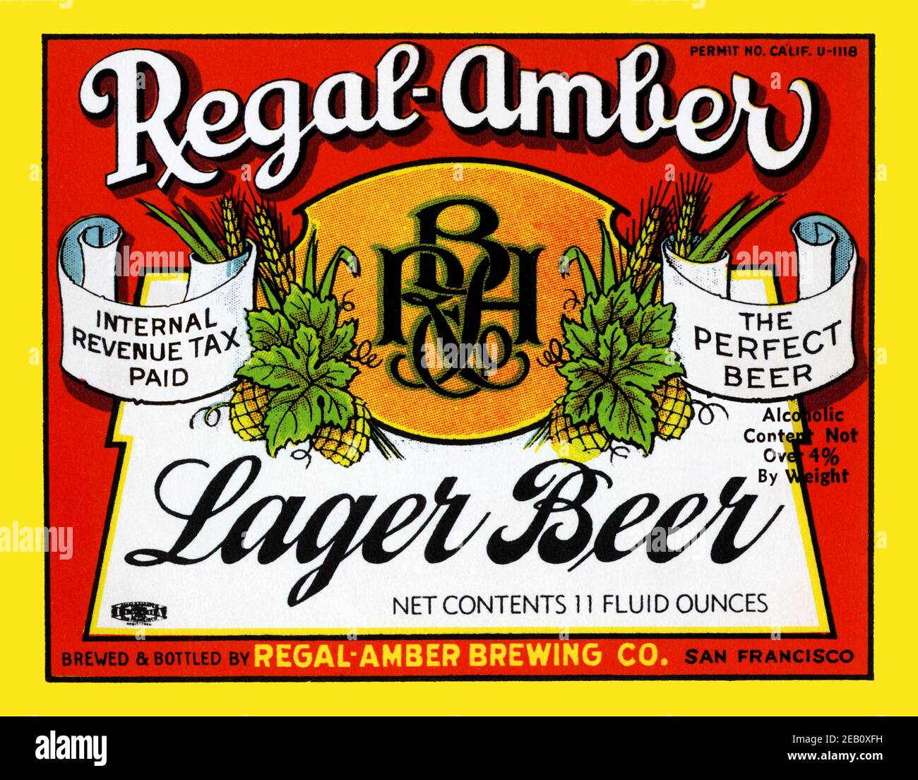 Regal-Amber Lager Beer Stock Photo - Alamy