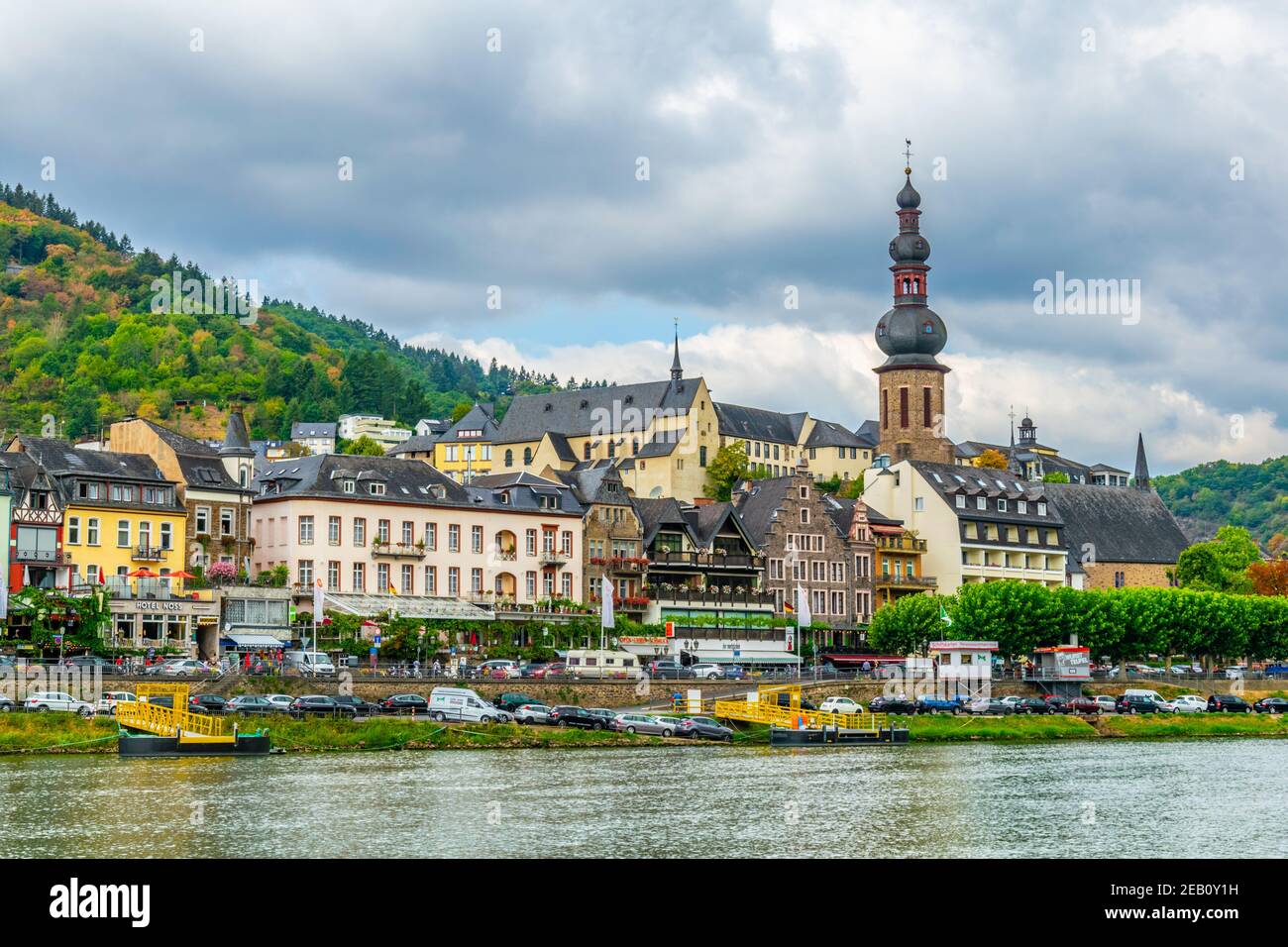 COCHEM, GERMANY, AUGUST 15, 2018: riverside of Cochem in Germany Stock ...