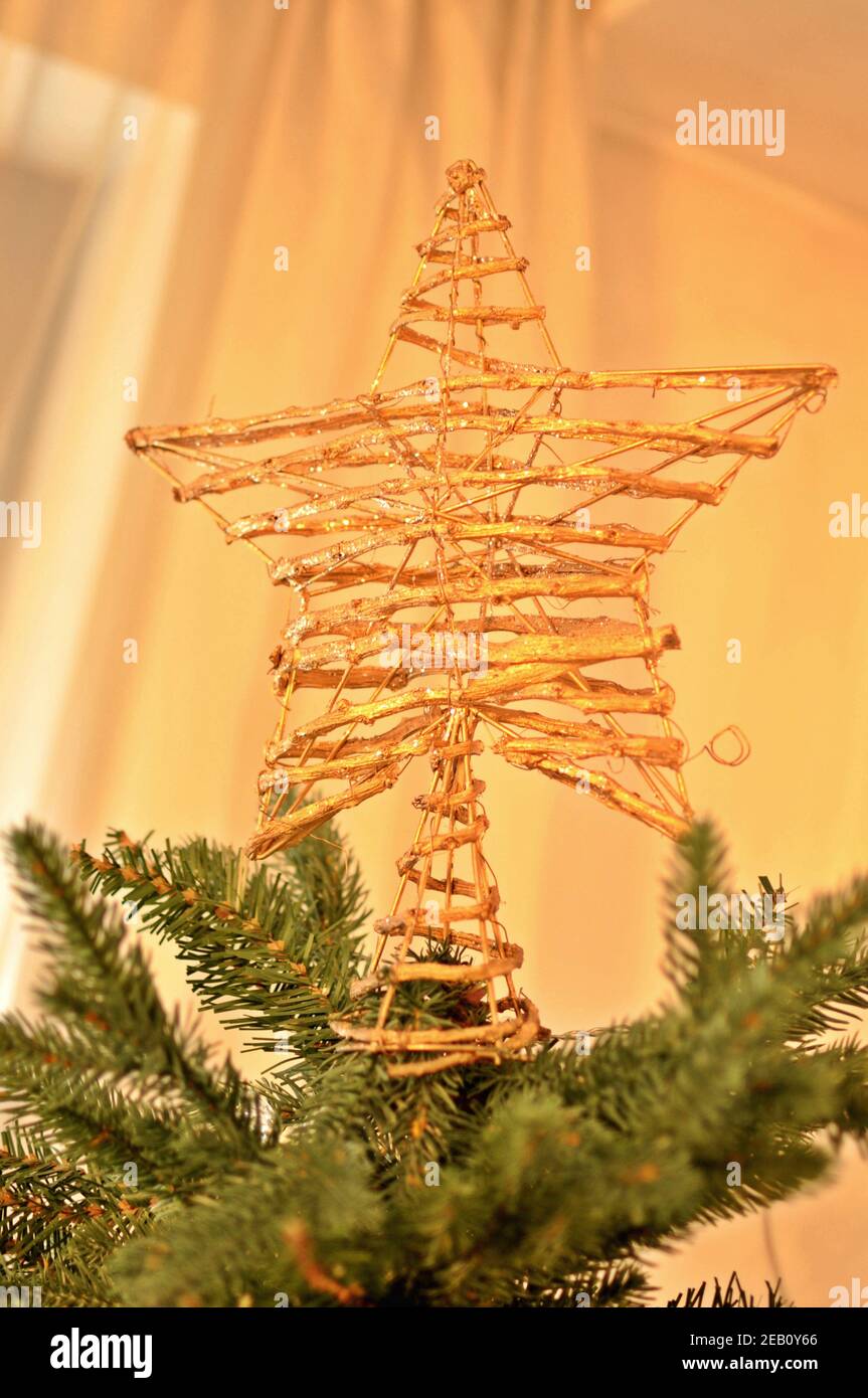 Star at the top of a christmas tree hi-res stock photography and images ...