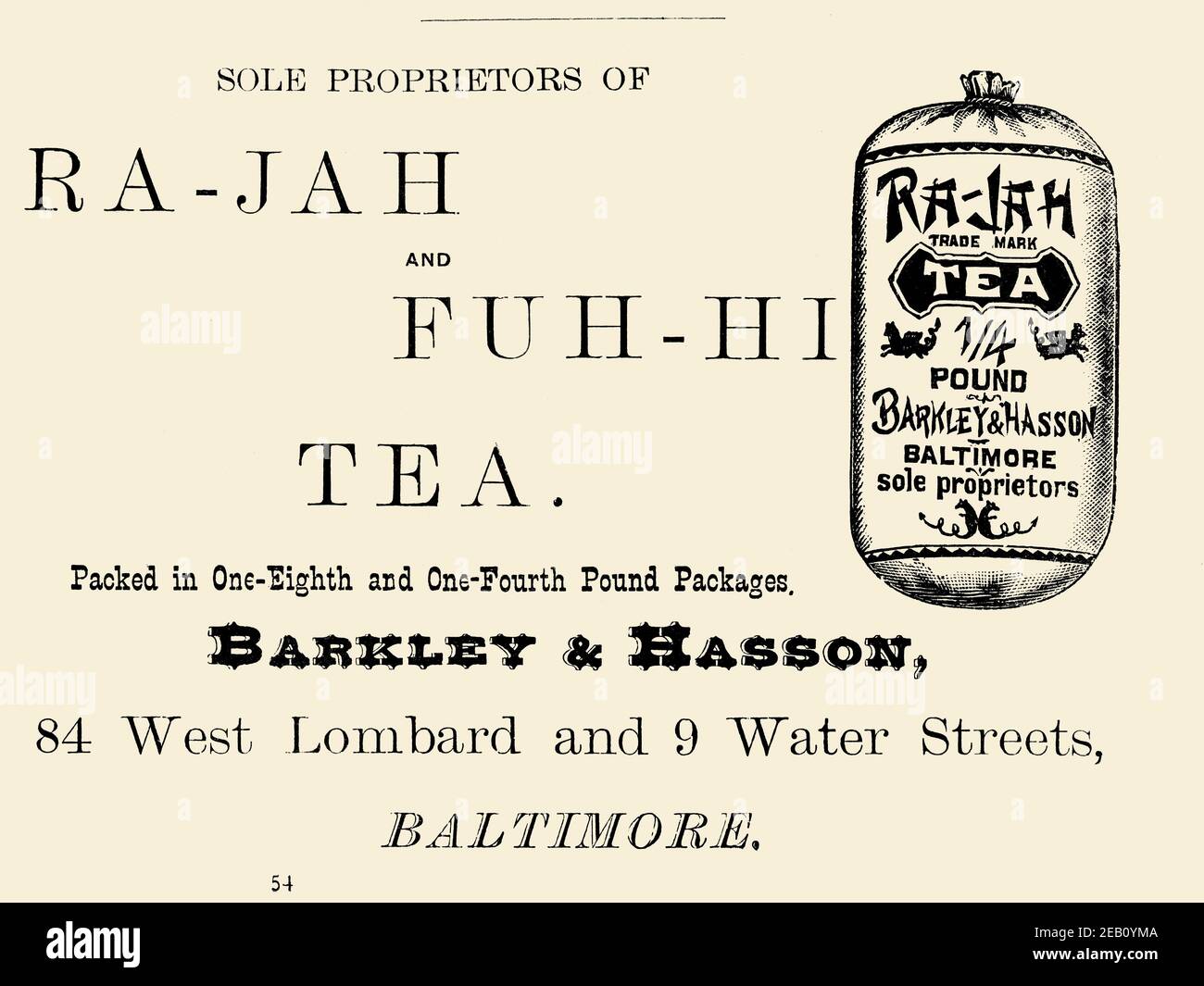 Vintage tea ad hi-res stock photography and images - Alamy