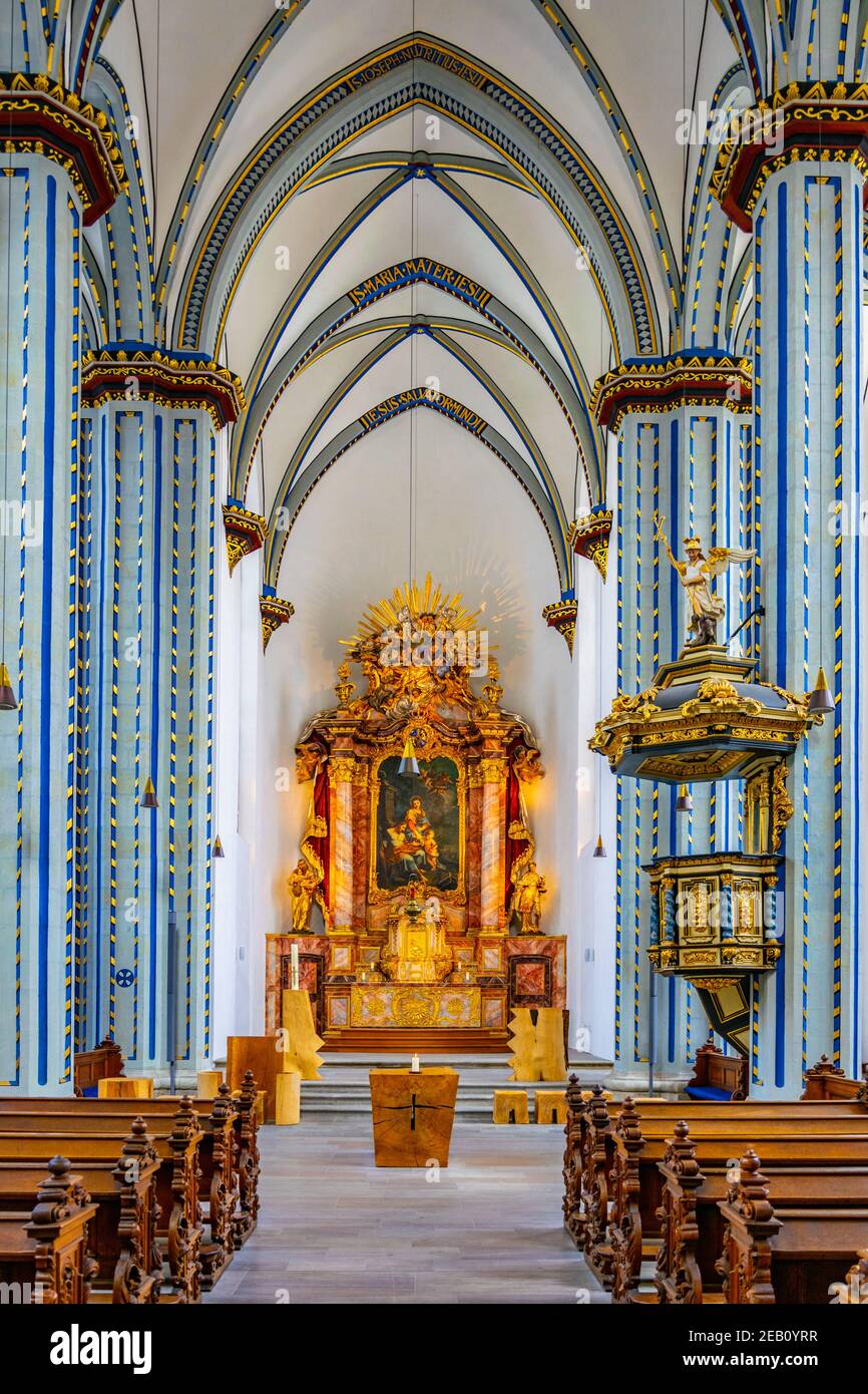 BONN, GERMANY, AUGUST 12, 2018: Interor of the Holy Name of Jesus Church in the city centre of ...