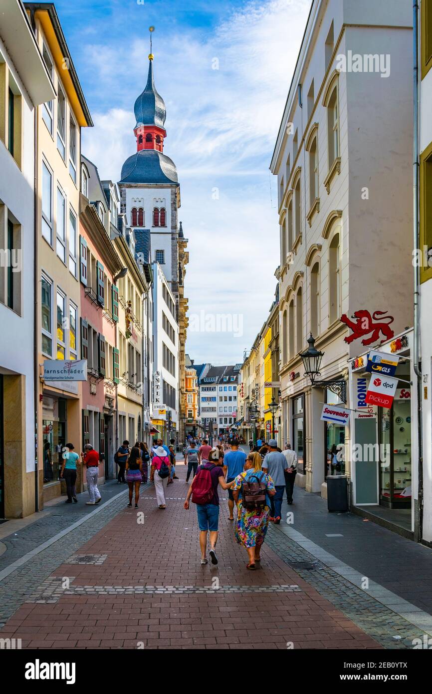 BONN, GERMANY, AUGUST 12, 2018: Holy Name of Jesus Church in the city centre of Bonn, Germany ...