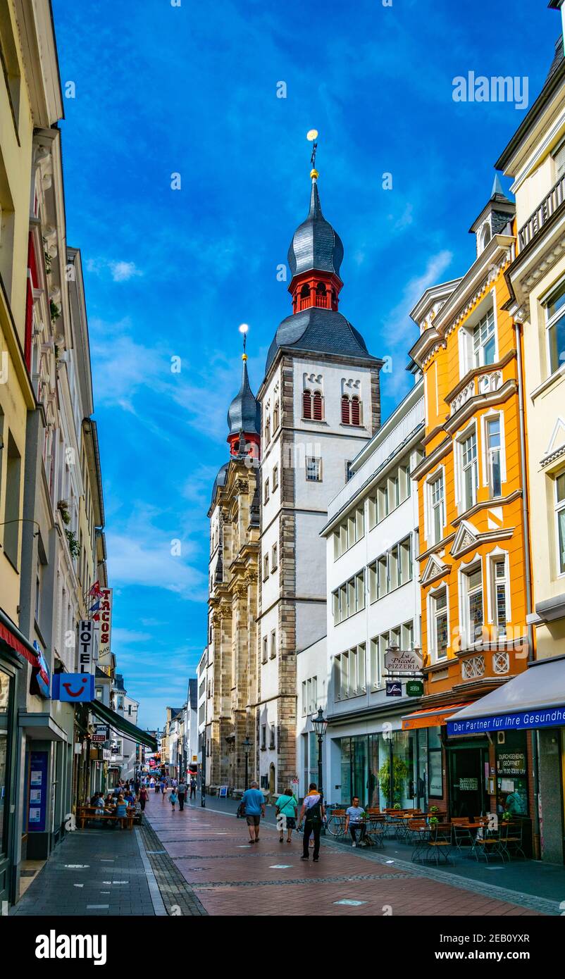 BONN, GERMANY, AUGUST 12, 2018: Holy Name of Jesus Church in the city centre of Bonn, Germany ...
