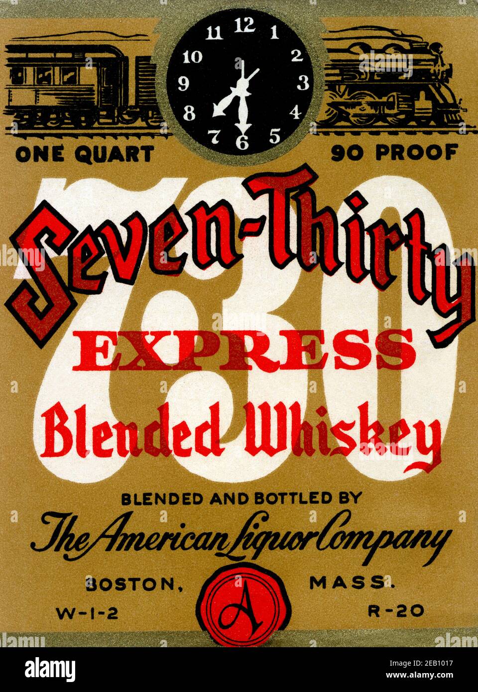 Seven-Thirty Express Blended Whiskey Stock Photo - Alamy
