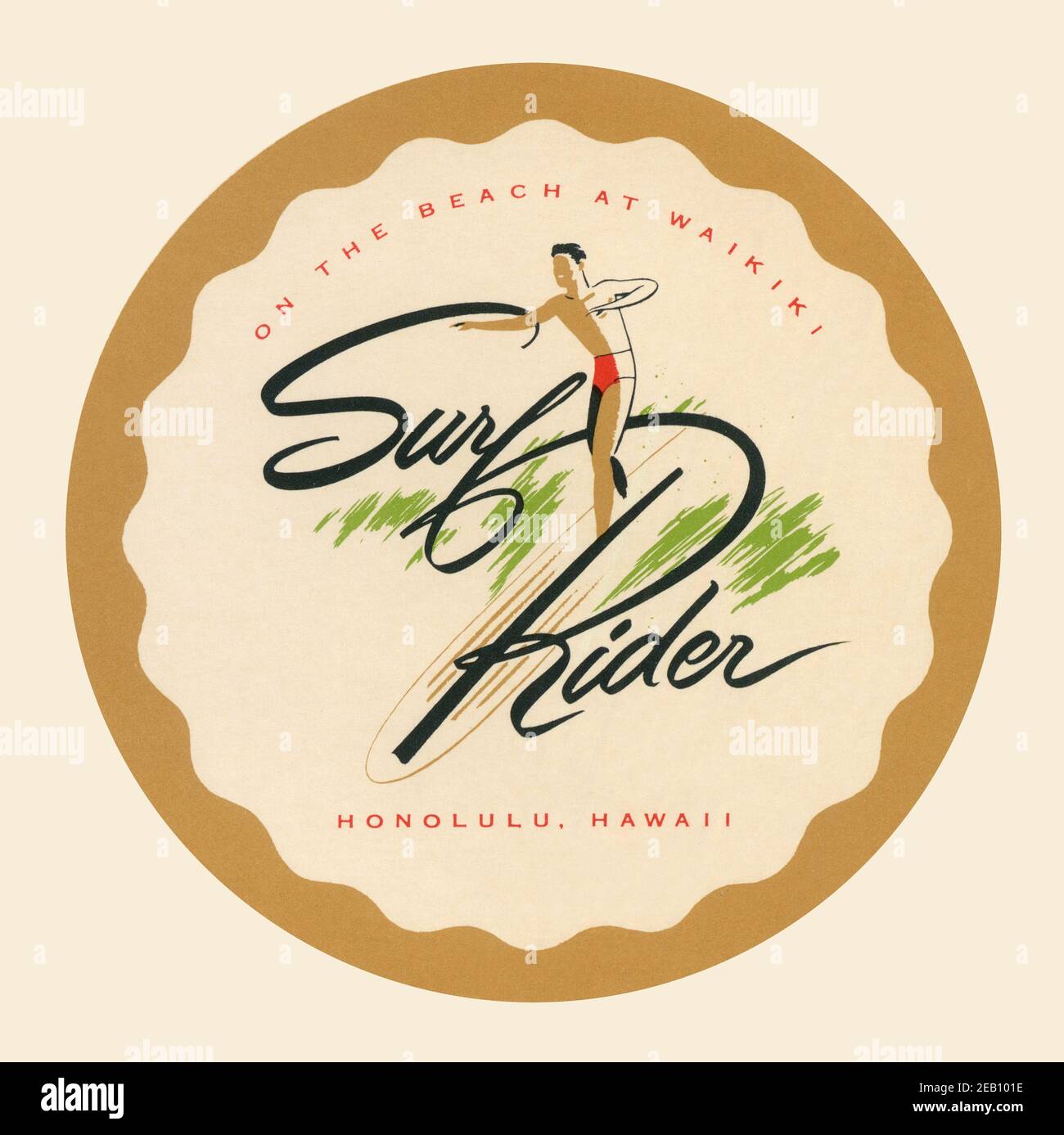 Vintage surfing hawaii hi-res stock photography and images - Alamy