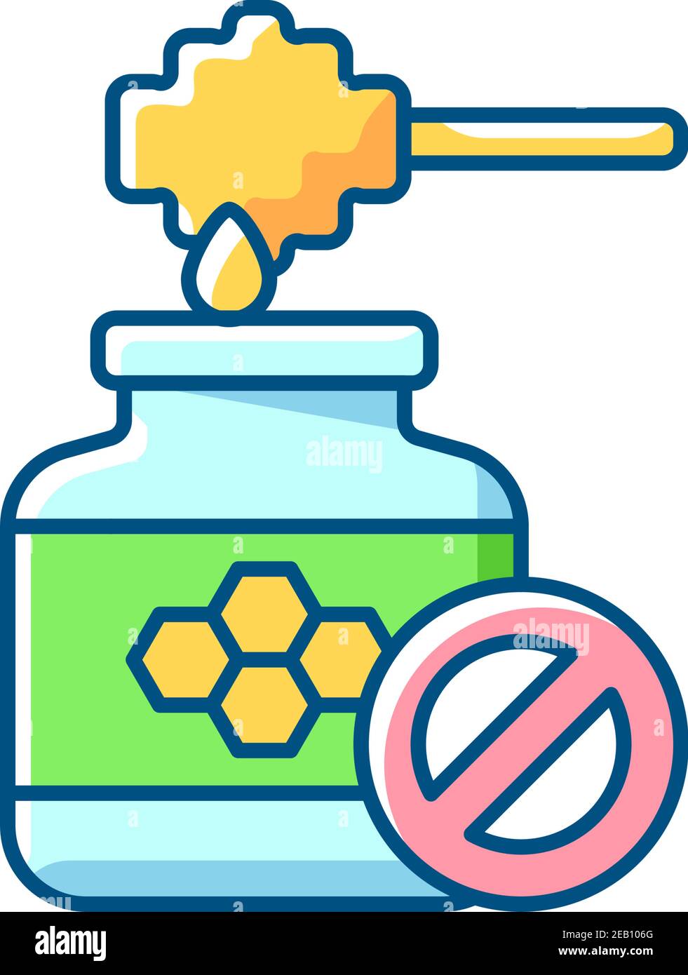 Honey free RGB color icons set Stock Vector Image & Art - Alamy