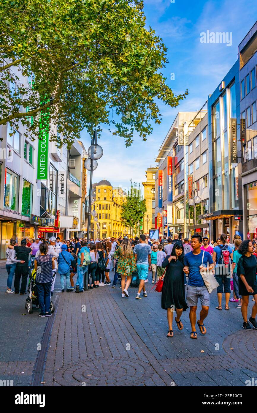 COLOGNE, GERMANY, AUGUST 11, 2018: People are approaching antoniter ...