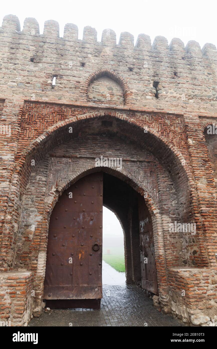 Batonis Tsikhe entrance gate. Literally, "the castle of the lord", it ...