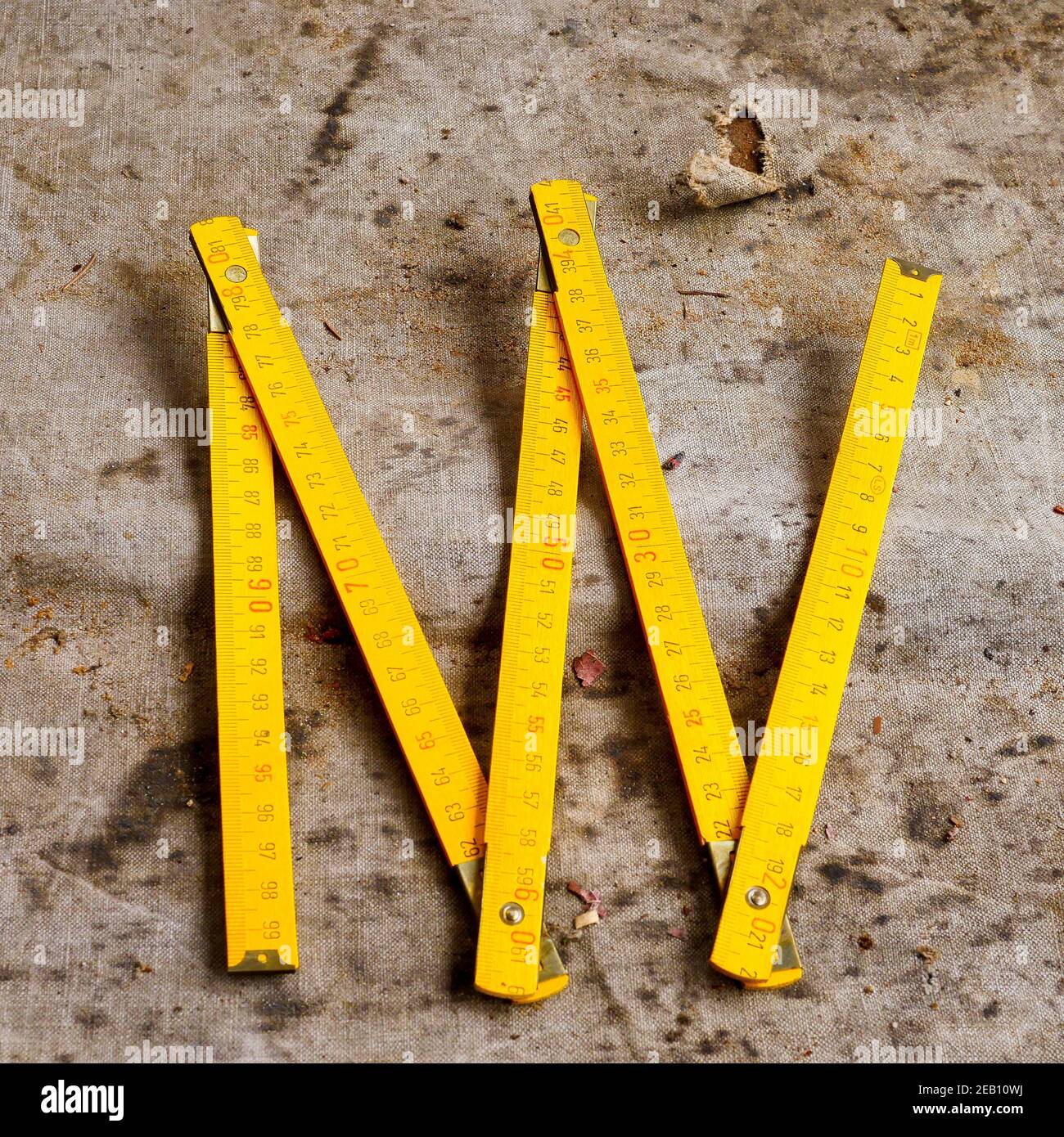 Wooden folding meter, France Stock Photo - Alamy