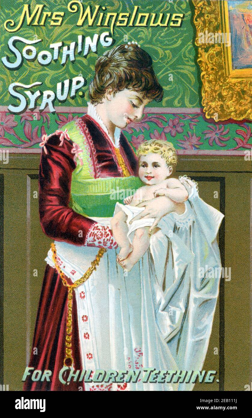 Mrs. Winslows Soothing Syrup 1900 Stock Photo - Alamy