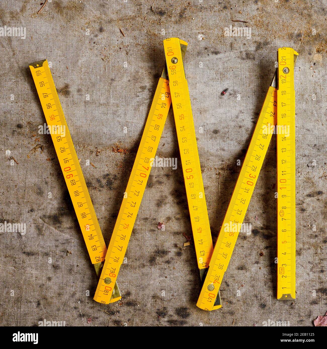 Wooden folding meter, France Stock Photo - Alamy