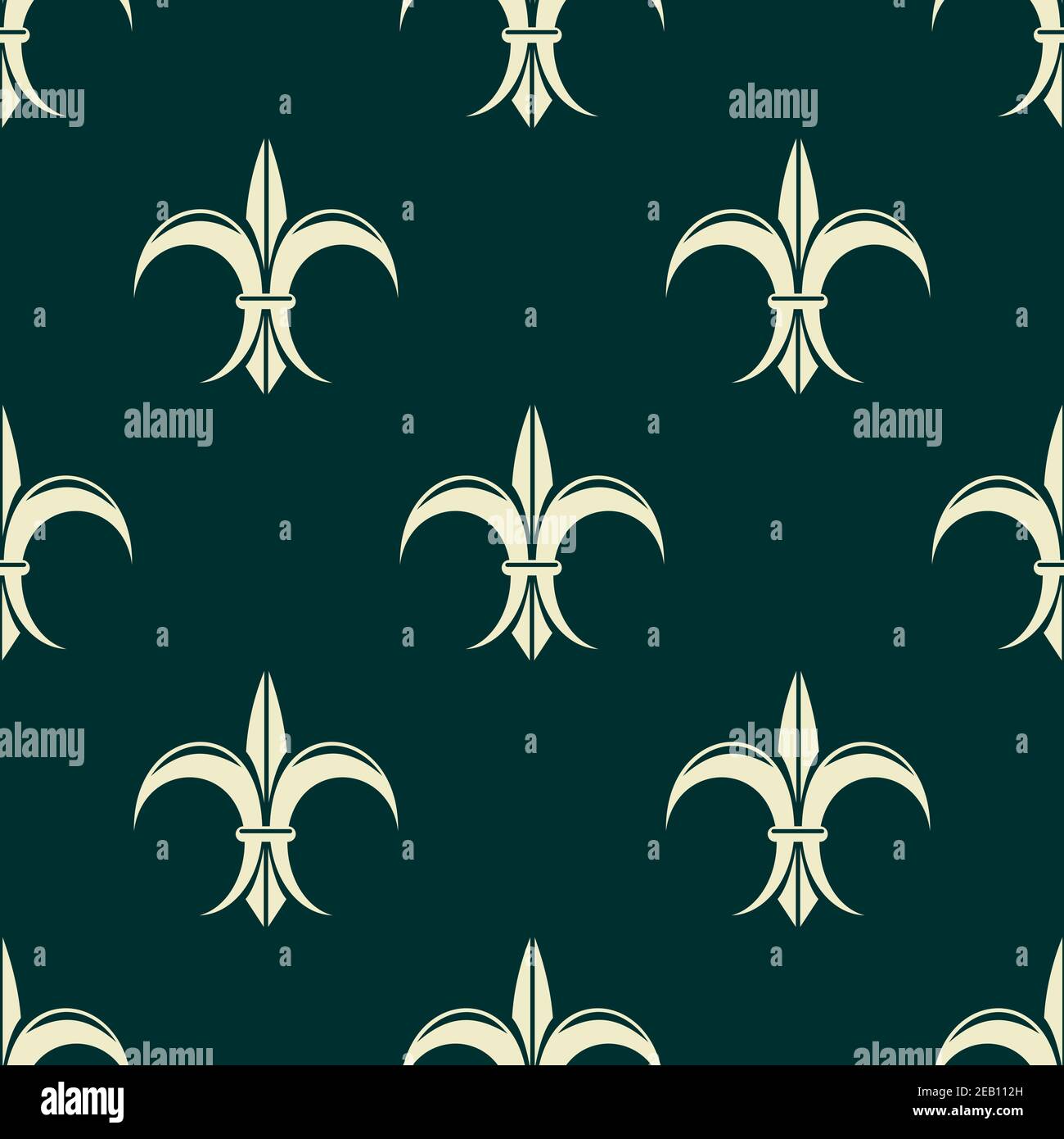 French seamless pattern with fleur de lys flowers for retro and ...