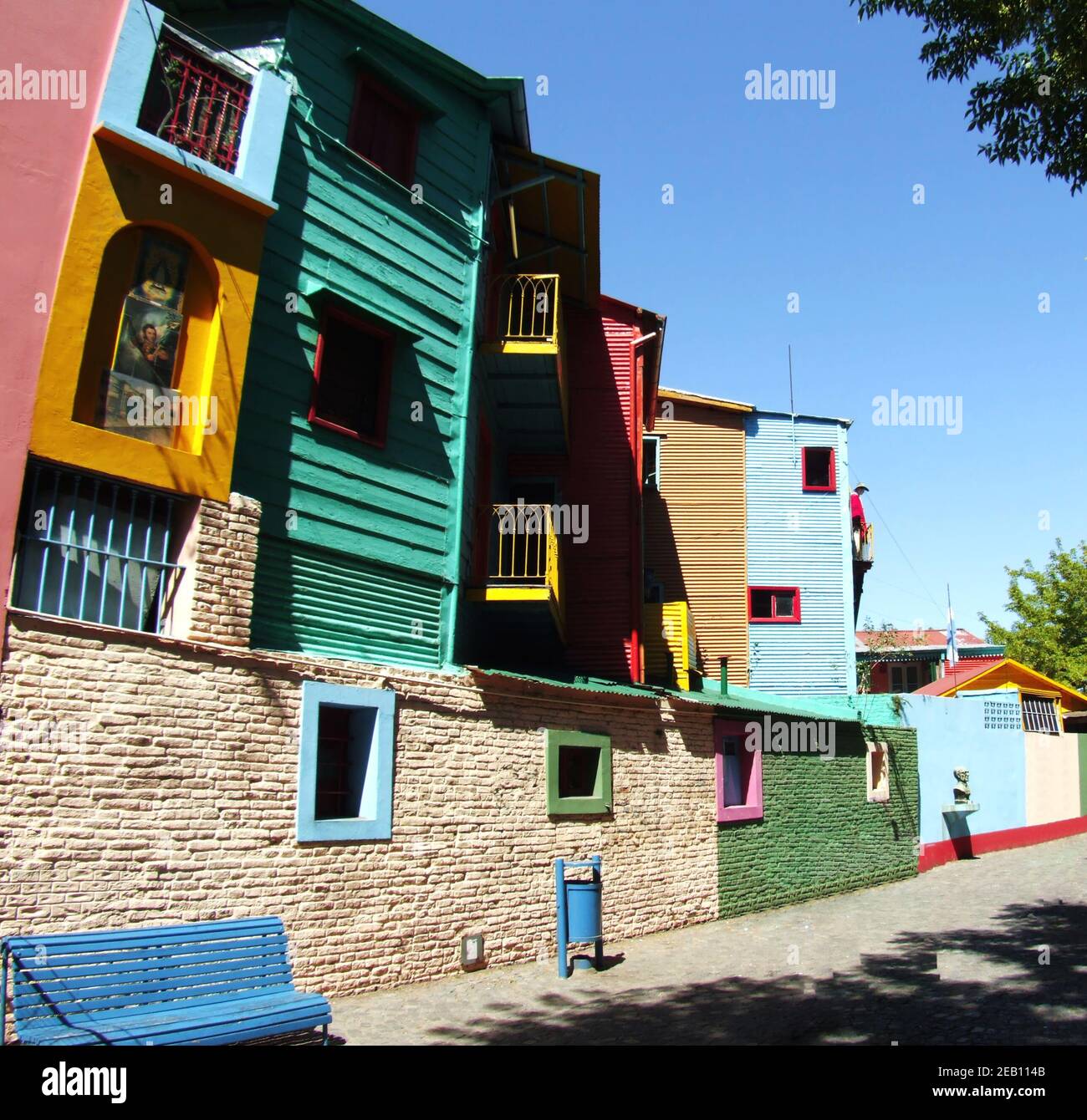 The colorful houses of the Boca neighborhood in Buenos Aires, Argentina ...