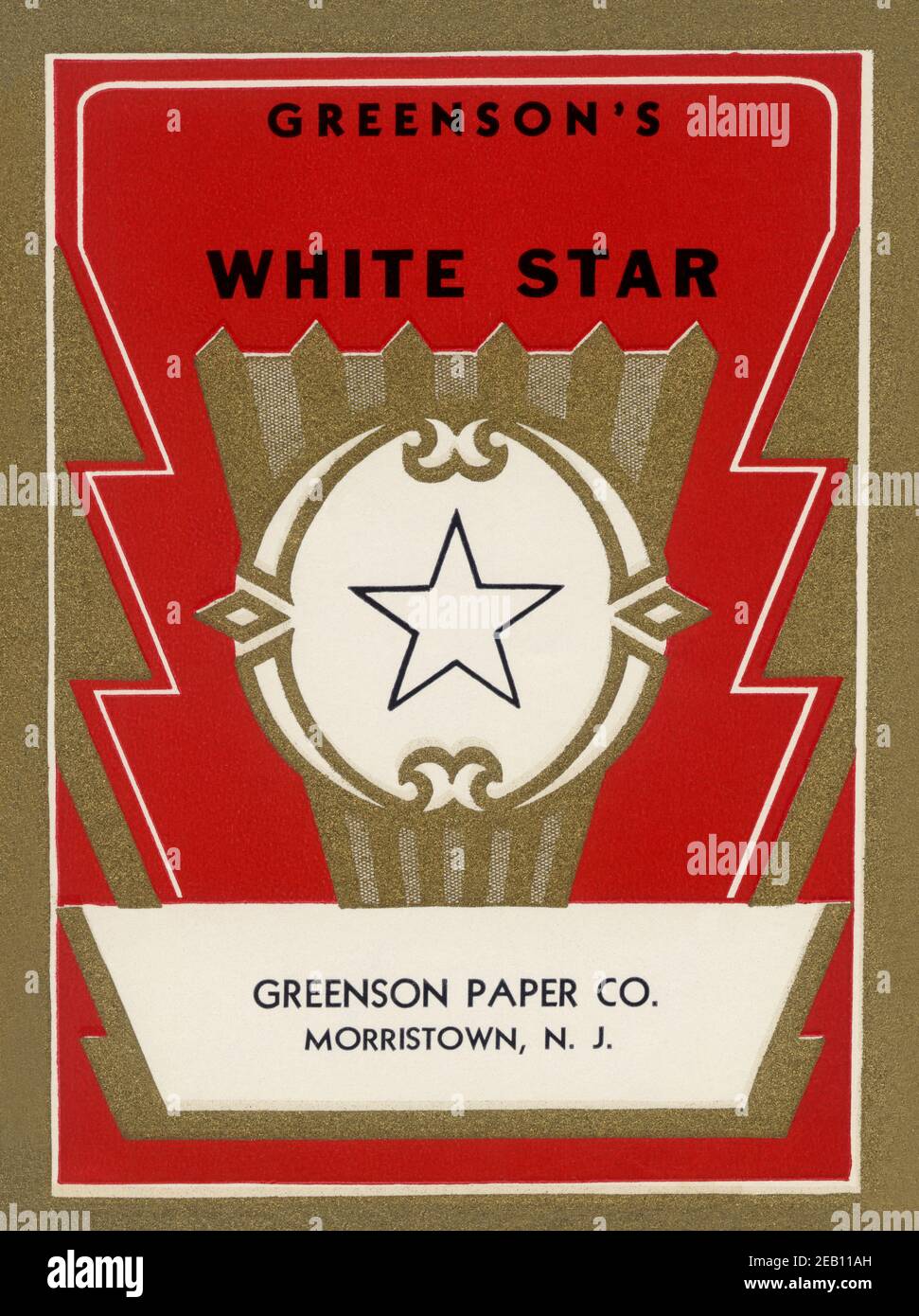 White Star Broom Label Stock Photo - Alamy