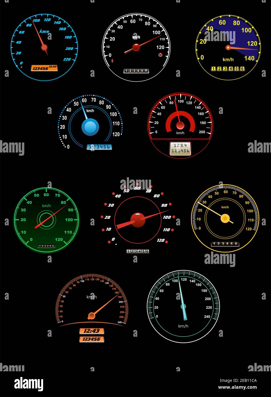 Electric meter with dials Stock Vector Images - Alamy