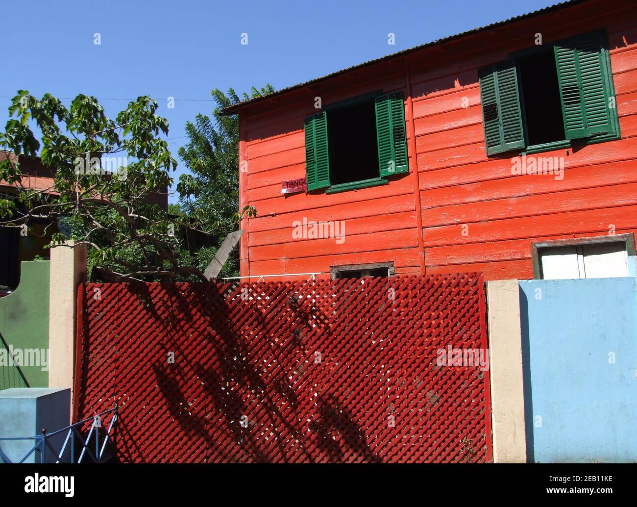 The colorful houses of the Boca neighborhood in Buenos Aires, Argentina ...