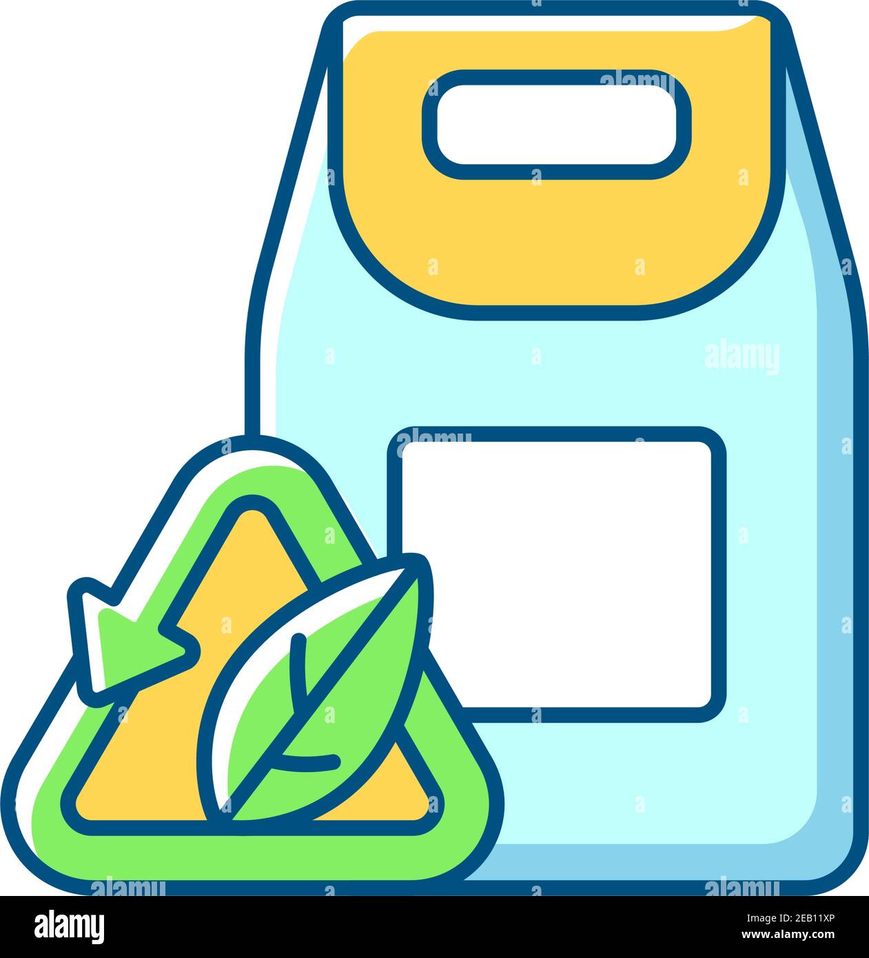 Biodegradable packaging RGB color icons set Stock Vector Image & Art ...