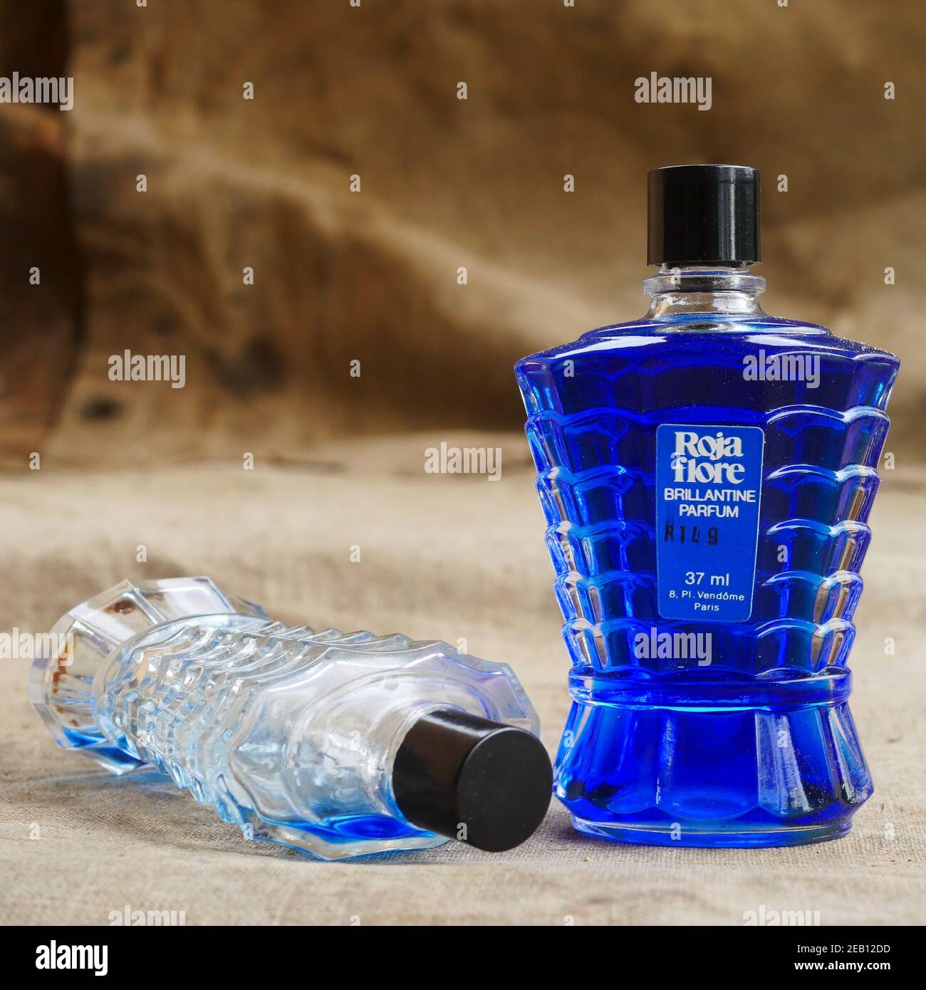 Blue Grease bottle, France Stock Photo - Alamy