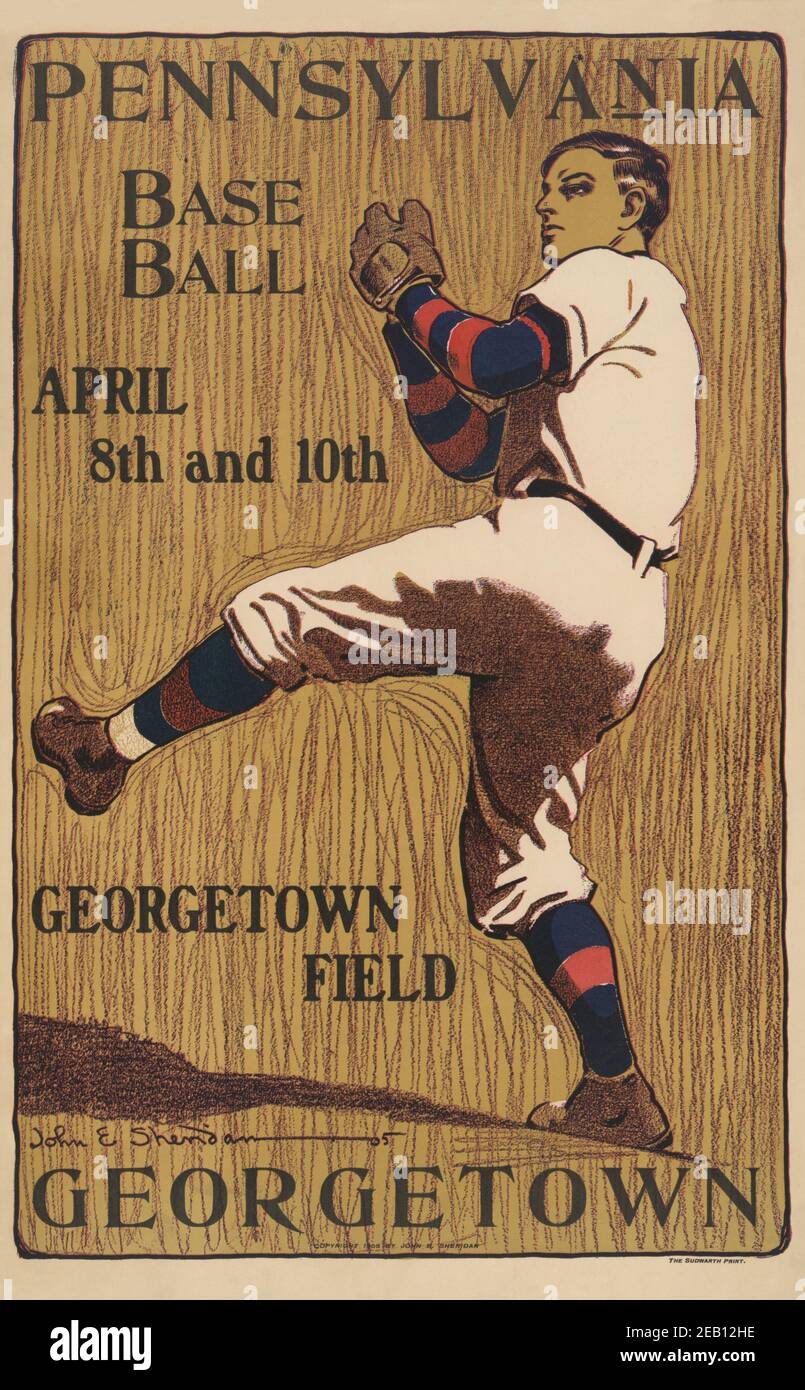 Pennsylvania Baseball - Georgetown Field 1905 Stock Photo - Alamy