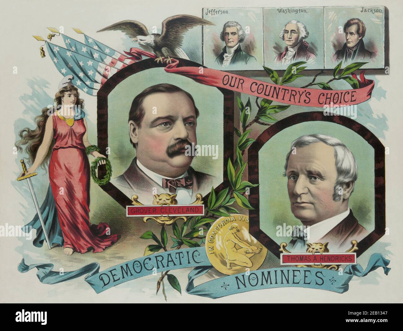 1884 democrat poster hi-res stock photography and images - Alamy