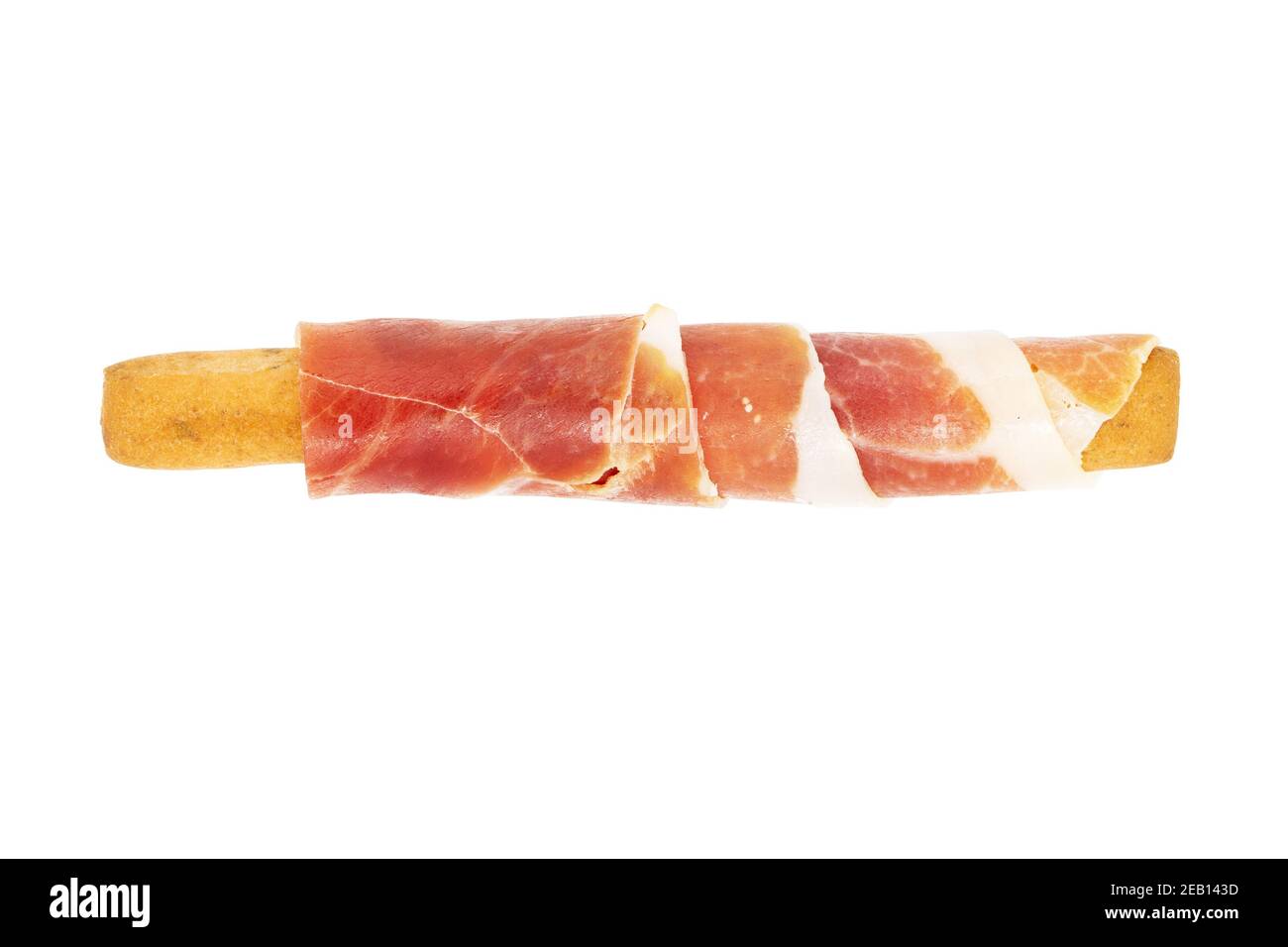Bread sticks grissini with italian prosciutto crudo or spanish jamon ...