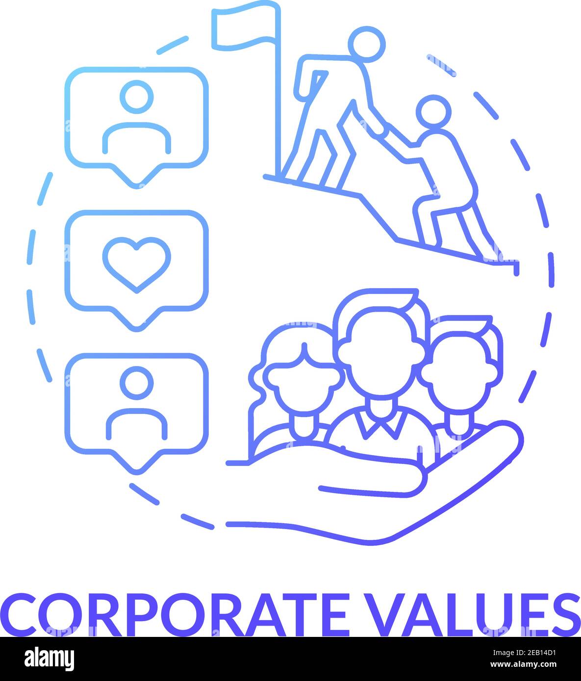 Company values illustration Cut Out Stock Images & Pictures - Alamy