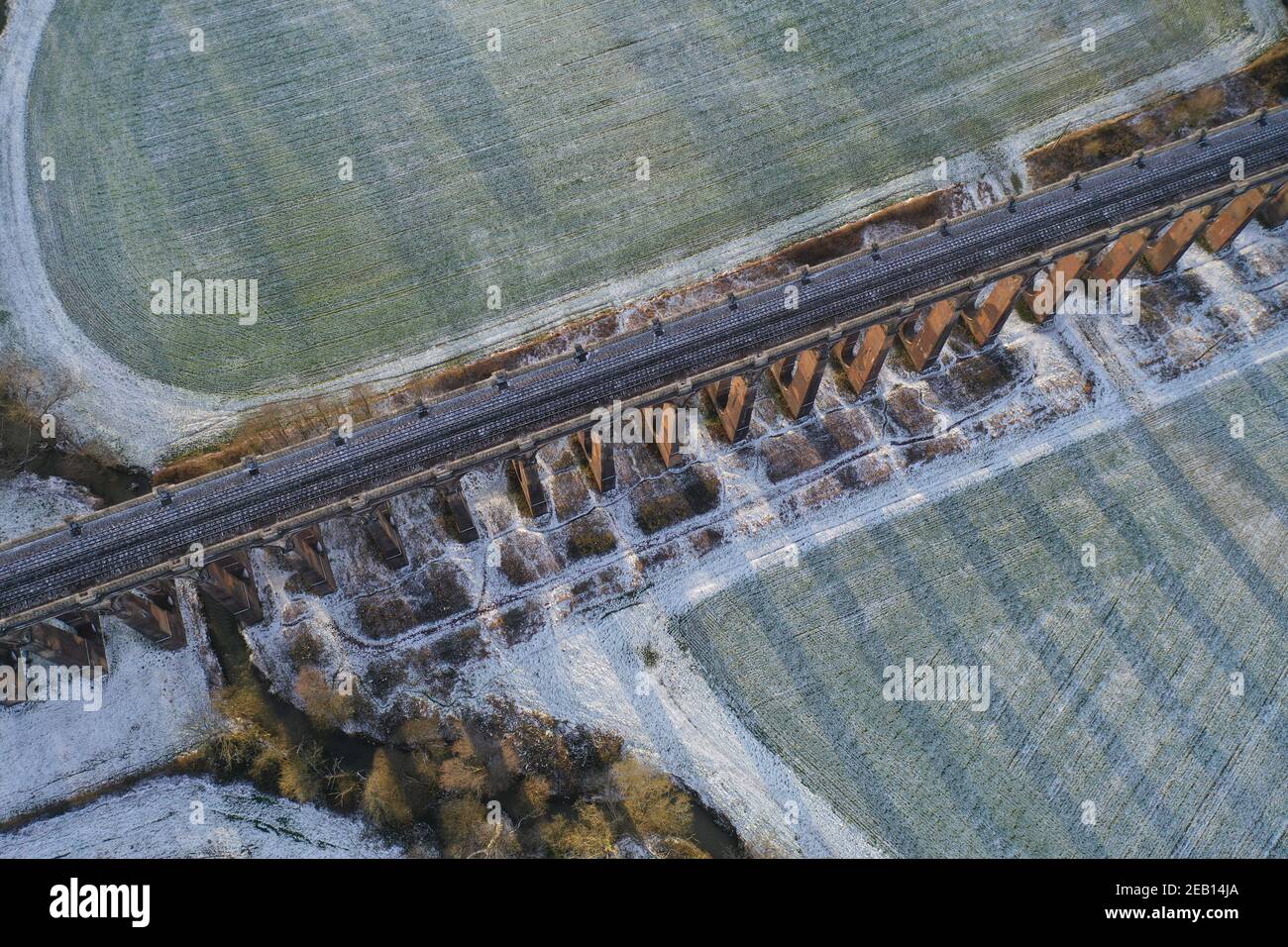 Winter afternoon sun setting on Balcombe Viaduct in Sussex UK Stock ...