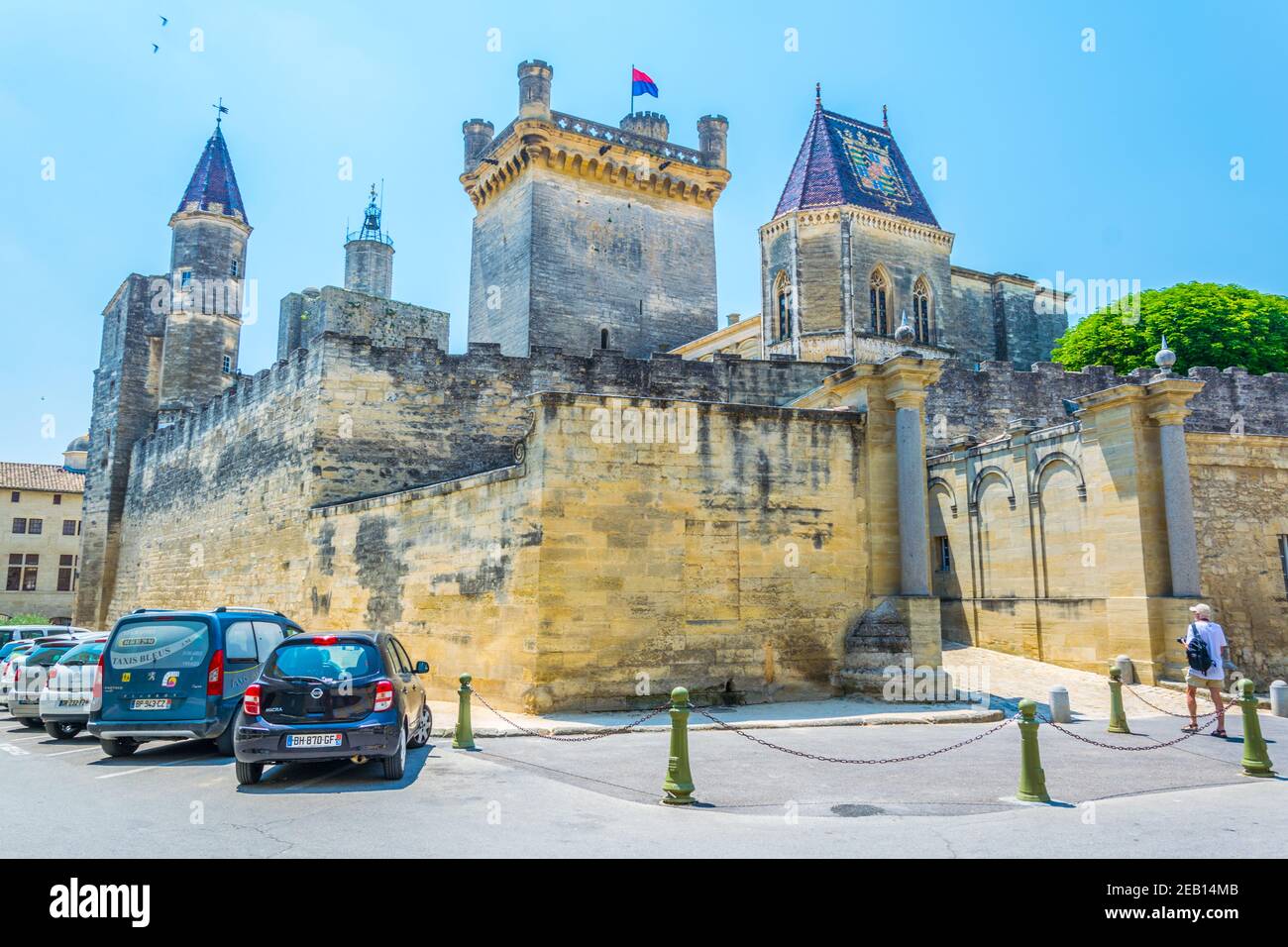 UZES, FRANCE, JUNE 20, 2017: Chateau of Duke of Uzes in France Stock ...