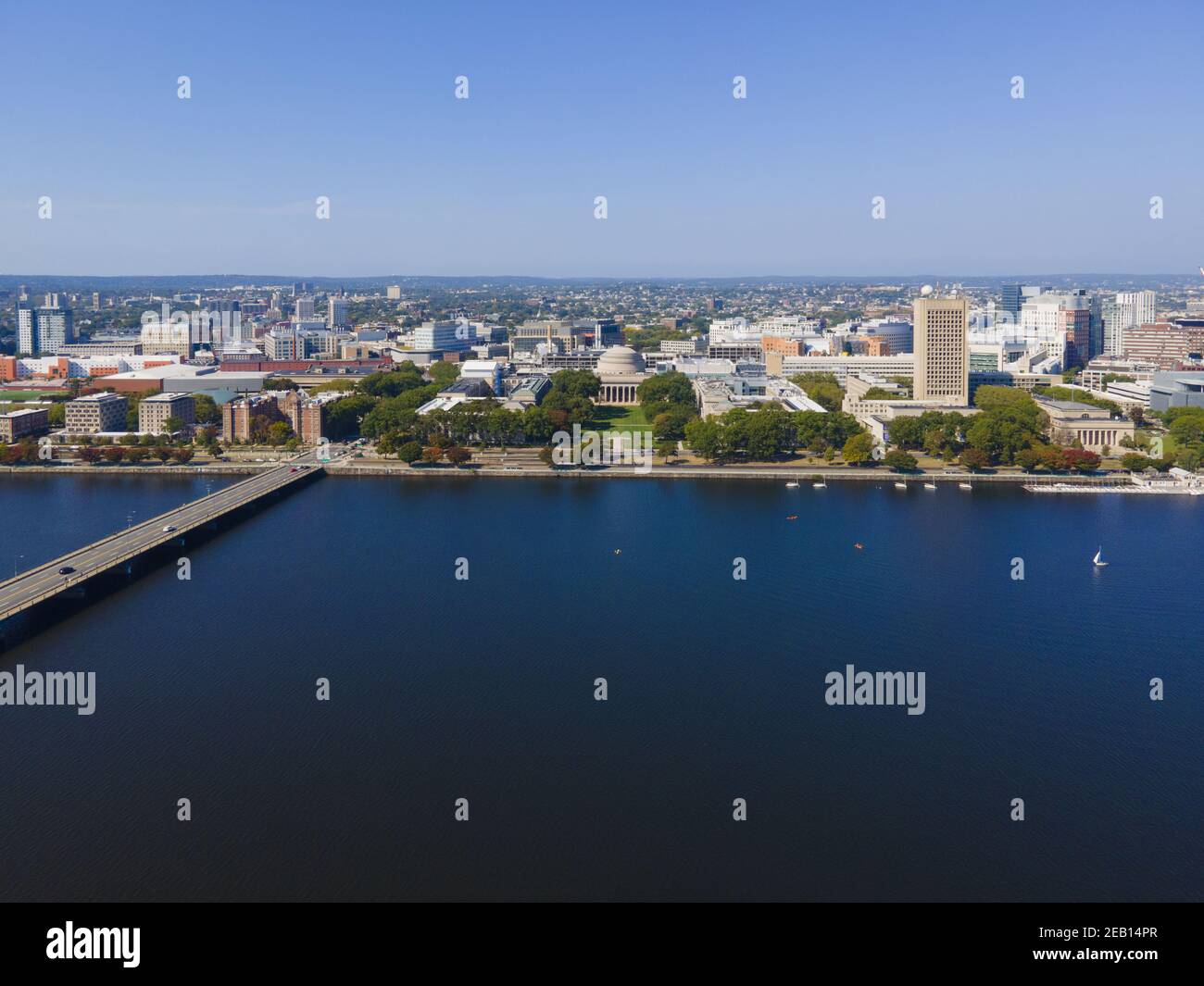 Great Dome of Massachussets Institute of Technology (MIT) aerial view ...