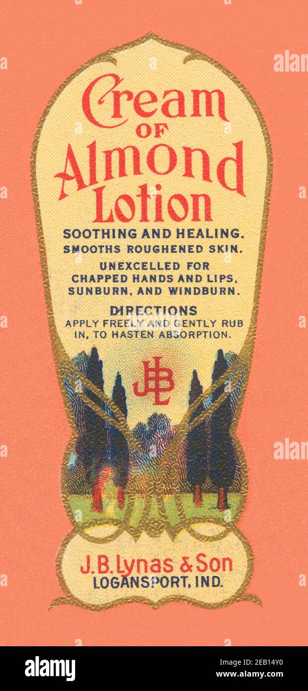 Cream of Almond Lotion Stock Photo - Alamy