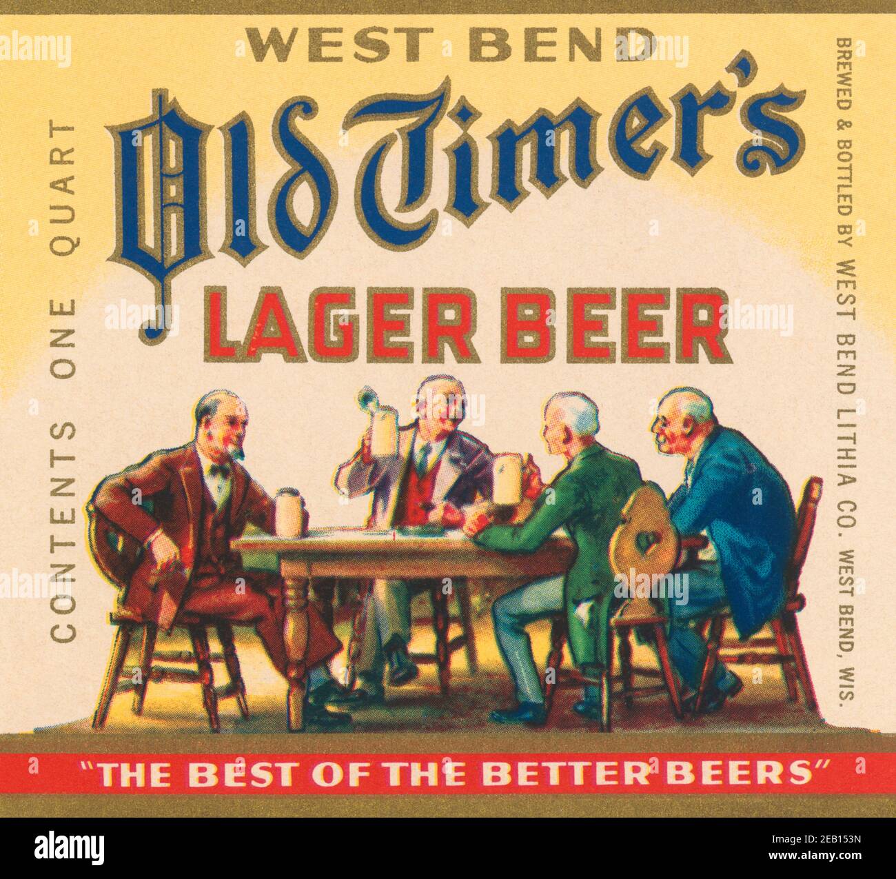 West Bend Old Timer's Lager Beer Stock Photo - Alamy