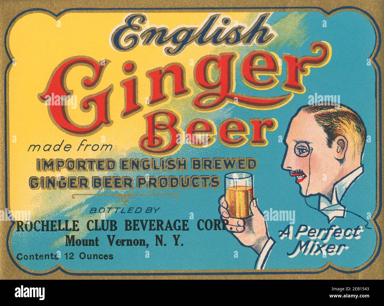 English Ginger Beer 1920 Stock Photo - Alamy