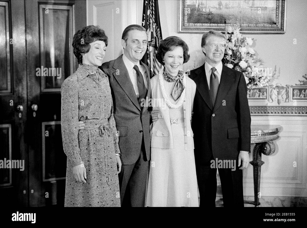 from left: U.S. Second Lady Joan Mondale, U.S. Vice President Walter ...