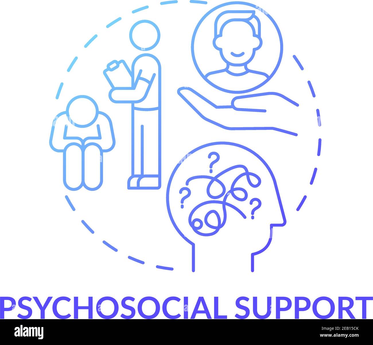 Psychological and social support concept icon Stock Vector Image & Art ...