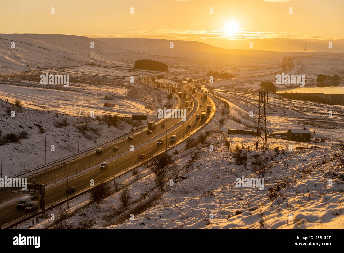 M62 motorway highest point hi-res stock photography and images - Alamy